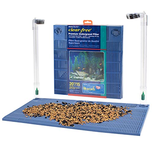 Penn-Plax Clear-Free Premium Under Gravel Aquarium Filter (UGF) – Freshwater and Saltwater Safe – Suitable for 15 – 20 Gallon Tanks