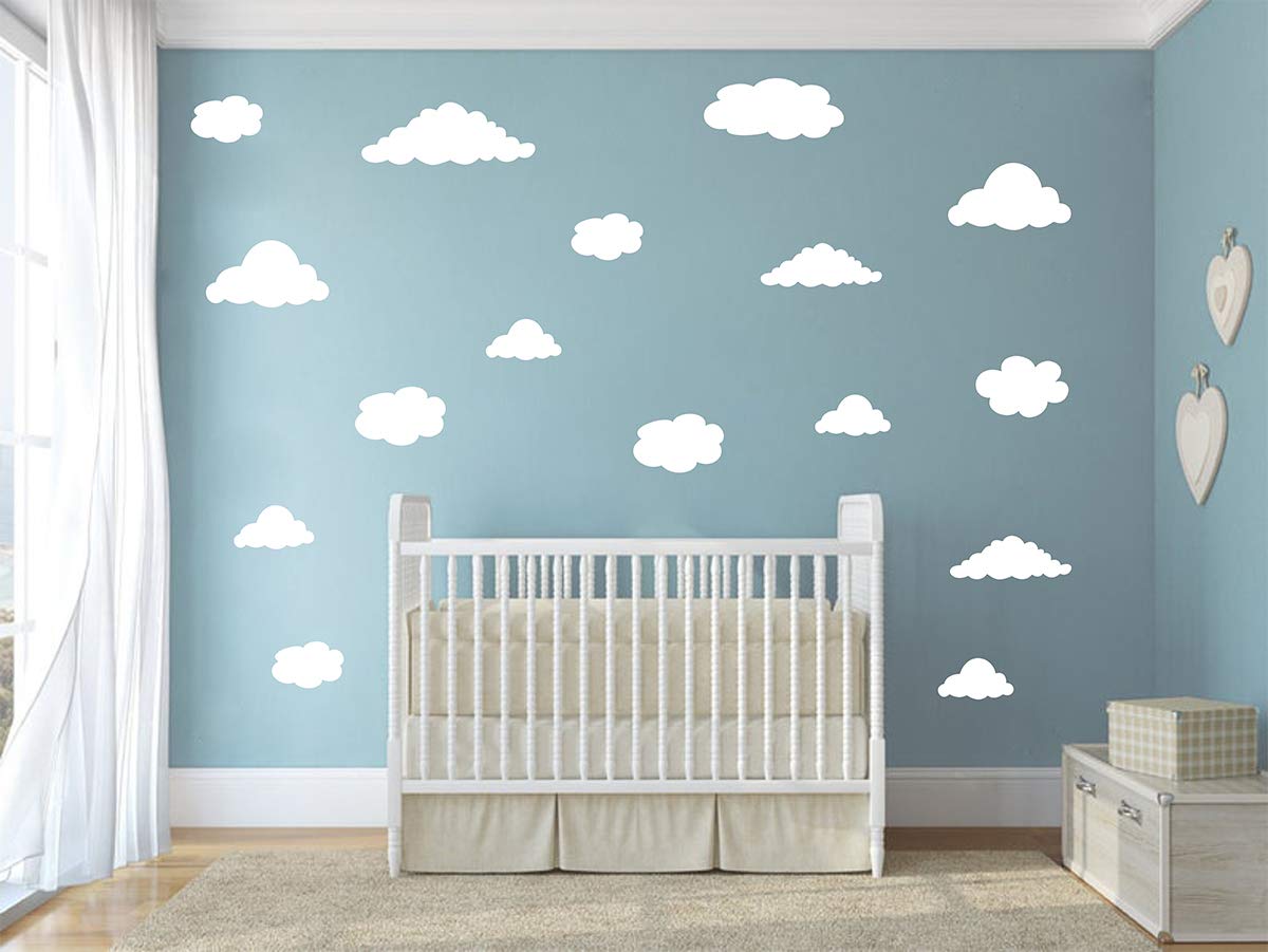 Easu Clouds Wall Decal Wall Stickers Peel and Stick Removable Wall Stickers Kids Room Decals Nursery Decor