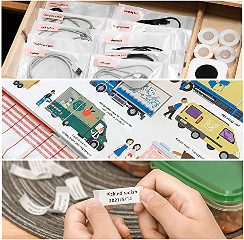Phomemo Label Maker Machine with Tape D30, Small Office Home Edit Label Maker, Mini Bluetooth Thermal Label Printer, Smart Mobile Pocket Handy Sticker Labeler Printer, Compatible with iOS/Android
