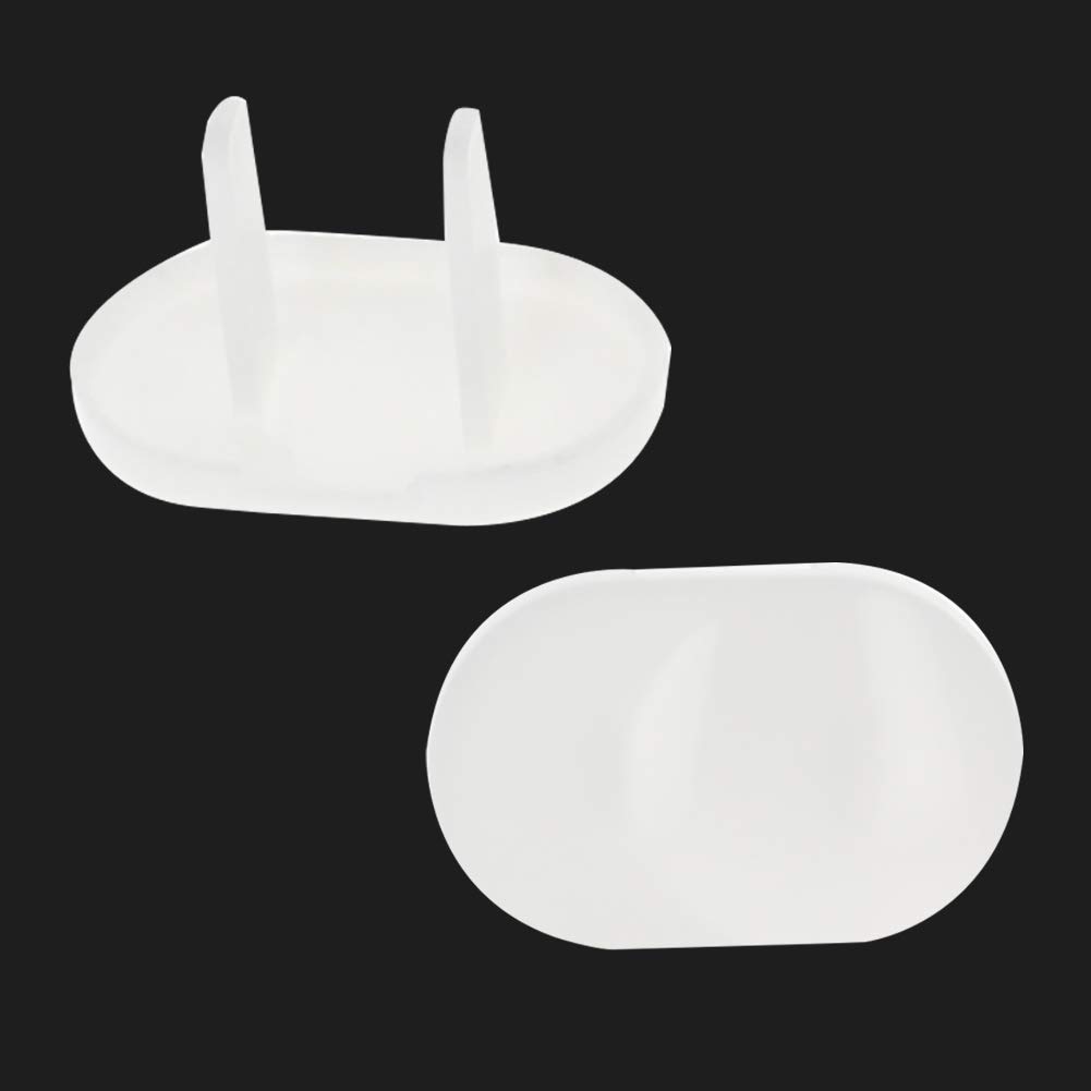 Fielect Outlet Plugs Covers Childproof Outlet Covers Protectors Electric Socket Cover Electrical Protector 2-Hole White 10Pcs