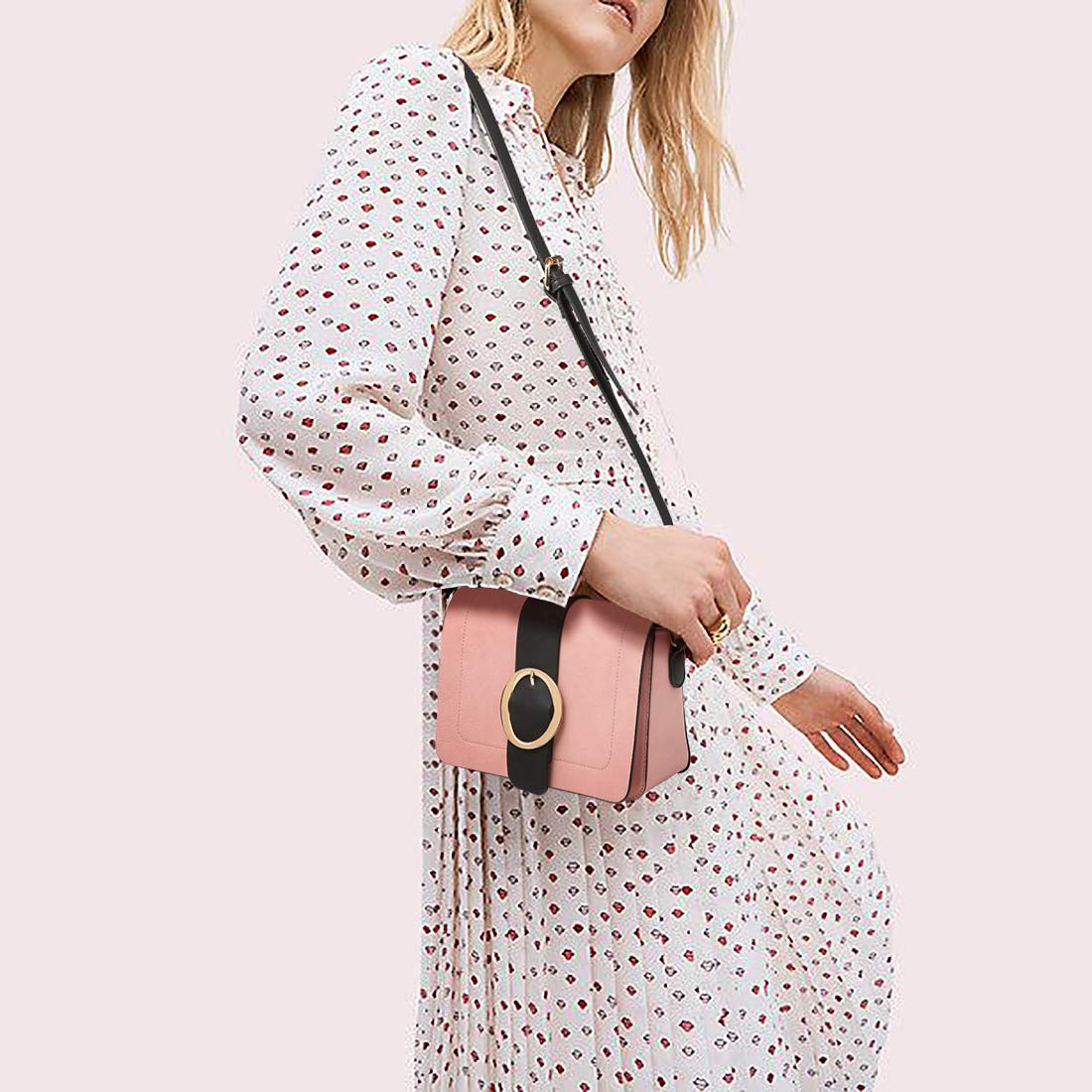 Women Vegan Leather Crossbody Shoulder Bags Designer Fashion Purses Structured Messenger Bags
