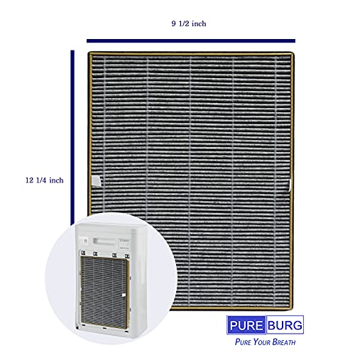 PUREBURG 2-Pack Replacement 2-in-1 HEPA Filters Compatible with Euhomy Air Purifier (AP-01)