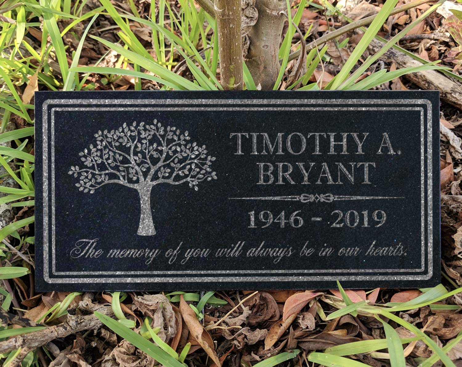 In Loving Memory Personalized Granite Memorial Stone Sympathy Remembrance of Dad Mom Child