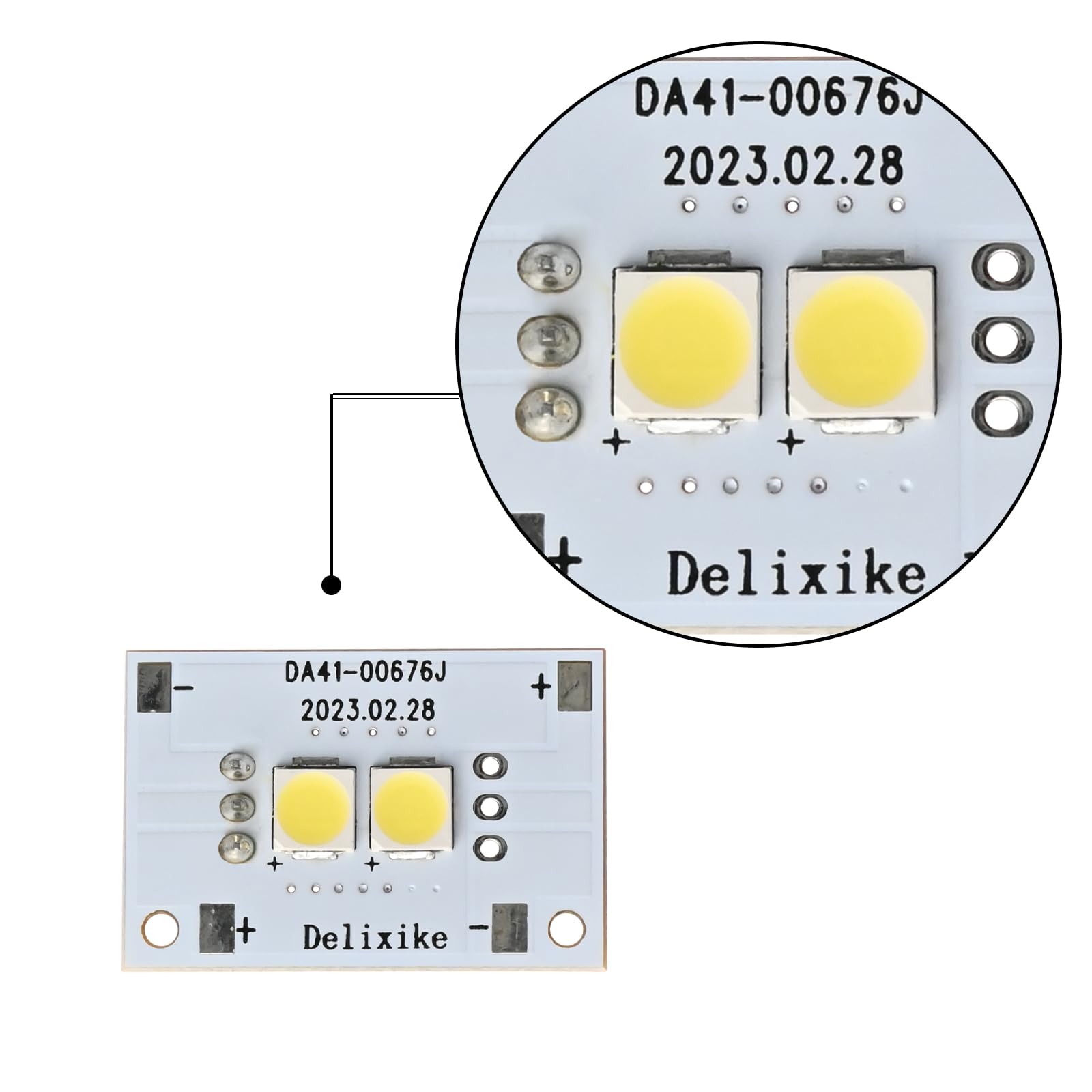 Delixike 1Pack New DA41-00676J Refrigerator LED Lamp Light Fits for Samsung Refrigerator Parts for Refrigerator AP6000168 PS11732779 EAP11732779
