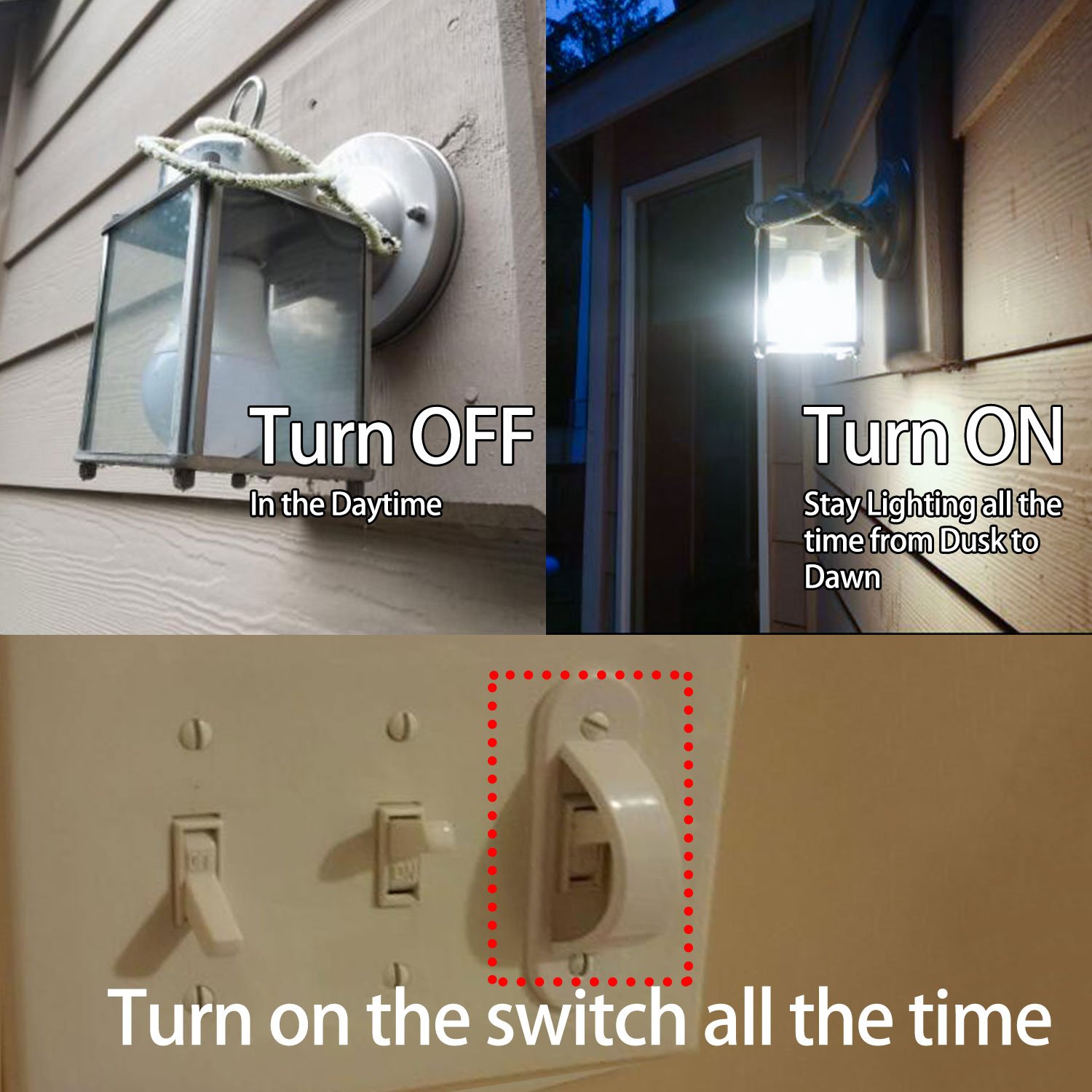 Dusk to Dawn Light Bulbs Outdoor 100W Equivalent Light Bulb E26/E27 Sensor Bulb 12W Smart Light Bulbs 6000K for Home, Front Porch Light, Yard Light, Garage Light, White-2 Pack