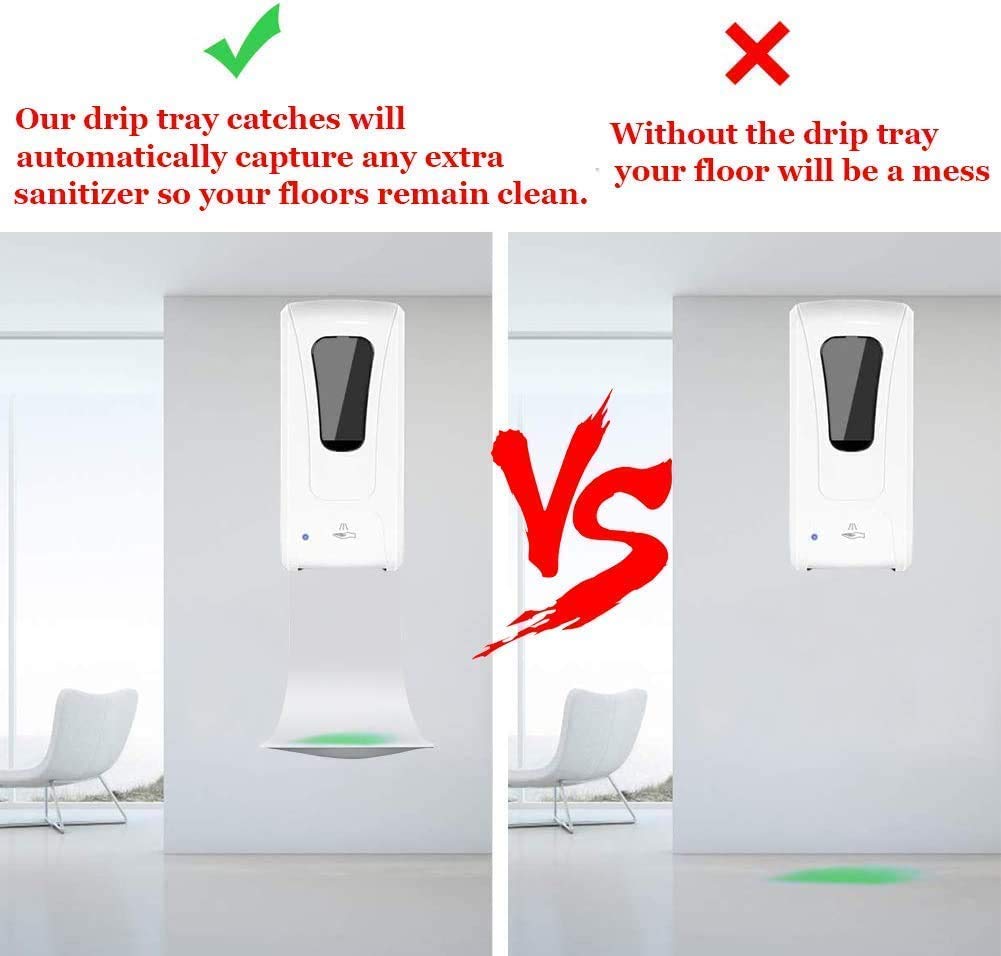 Drip Tray for Wall mounted Soap Dispenser, Prevent Dripping and Spraying, Dispenser Stand,Soap Dispenser Bracket, Soap dispenser water tray,Soap Dispenser Drip Tray,Detergent cup holder(Color : White)