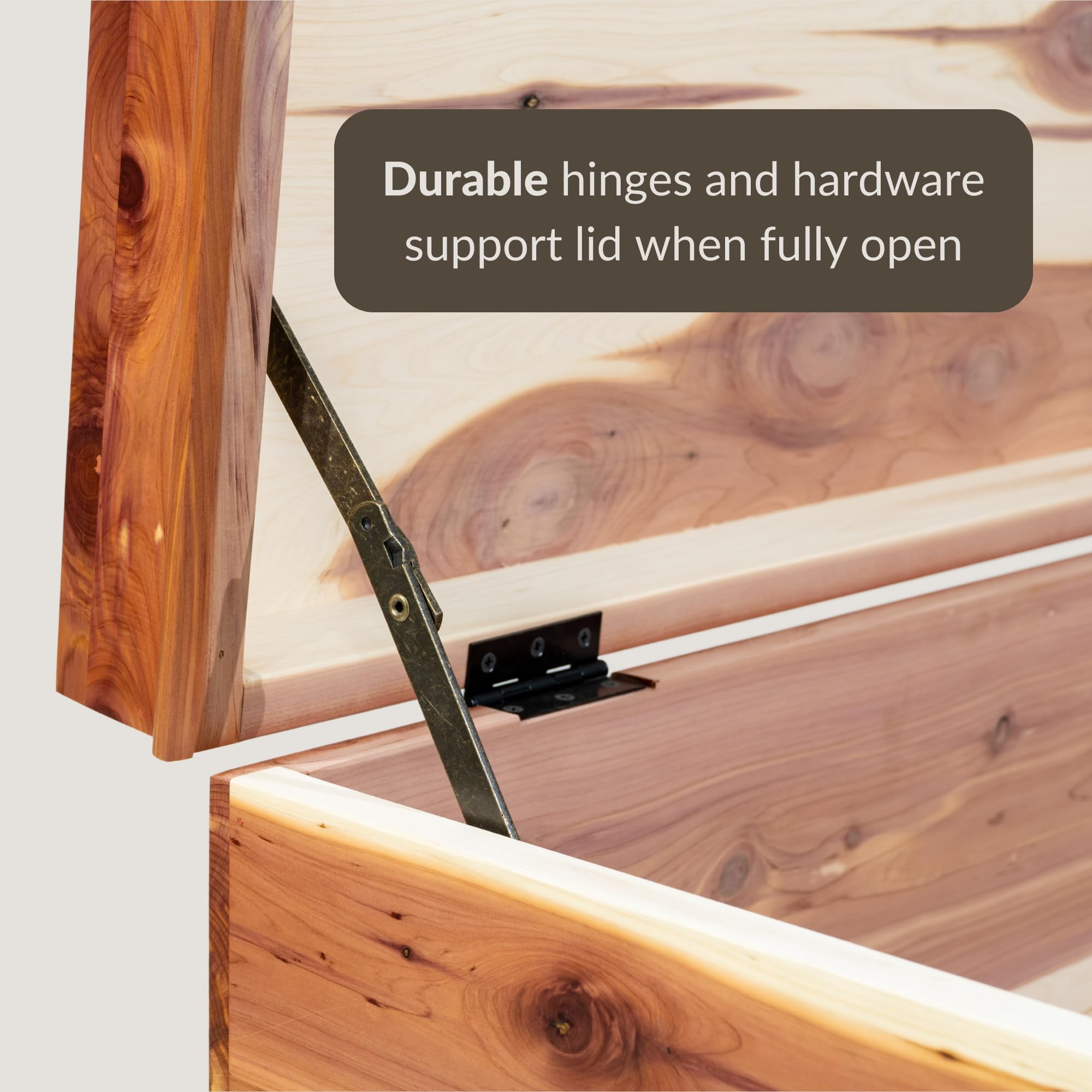 DutchCrafters 45" Amish Heirloom Aromatic Red Cedar Hope Chest with Waterfall Edge, Storage Trunk with Lock for Blankets and Keepsakes - Made in America (Large - 45", Natural)