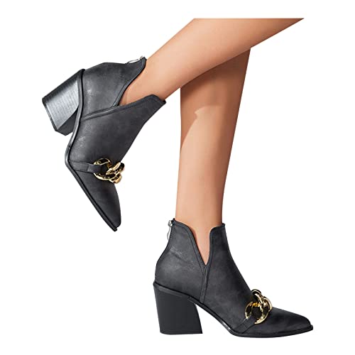 FASDNENDYS Boots Mid-Length Women's Ankle Fashion Shoes Characteristic Boots Boots Soft Snow Boots Women Black