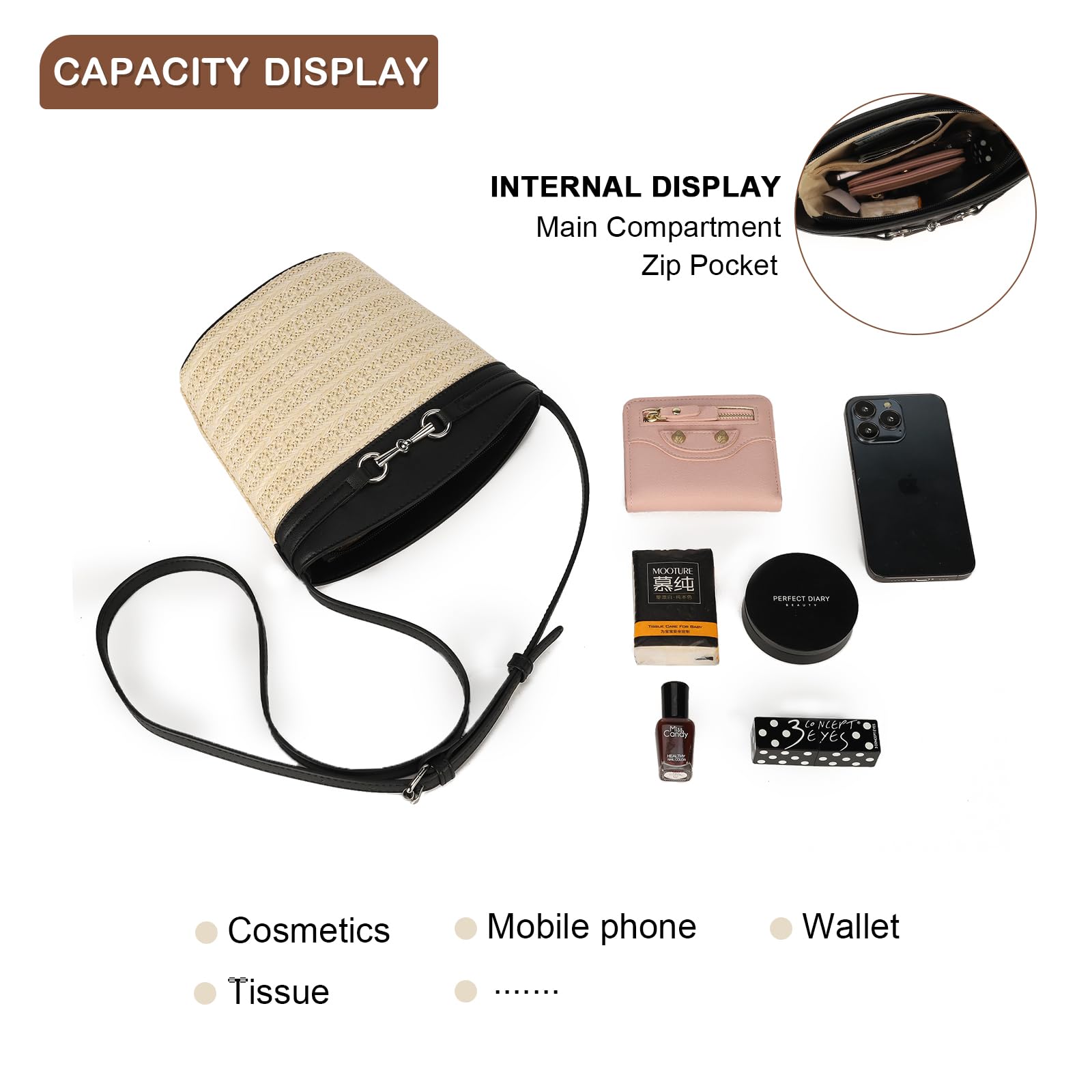 Gladdon Quilted Crossbody Bags for Women Small Leather Shoulder Purses and Handbags Trendy Clutch Bag with Adjustable Strap White