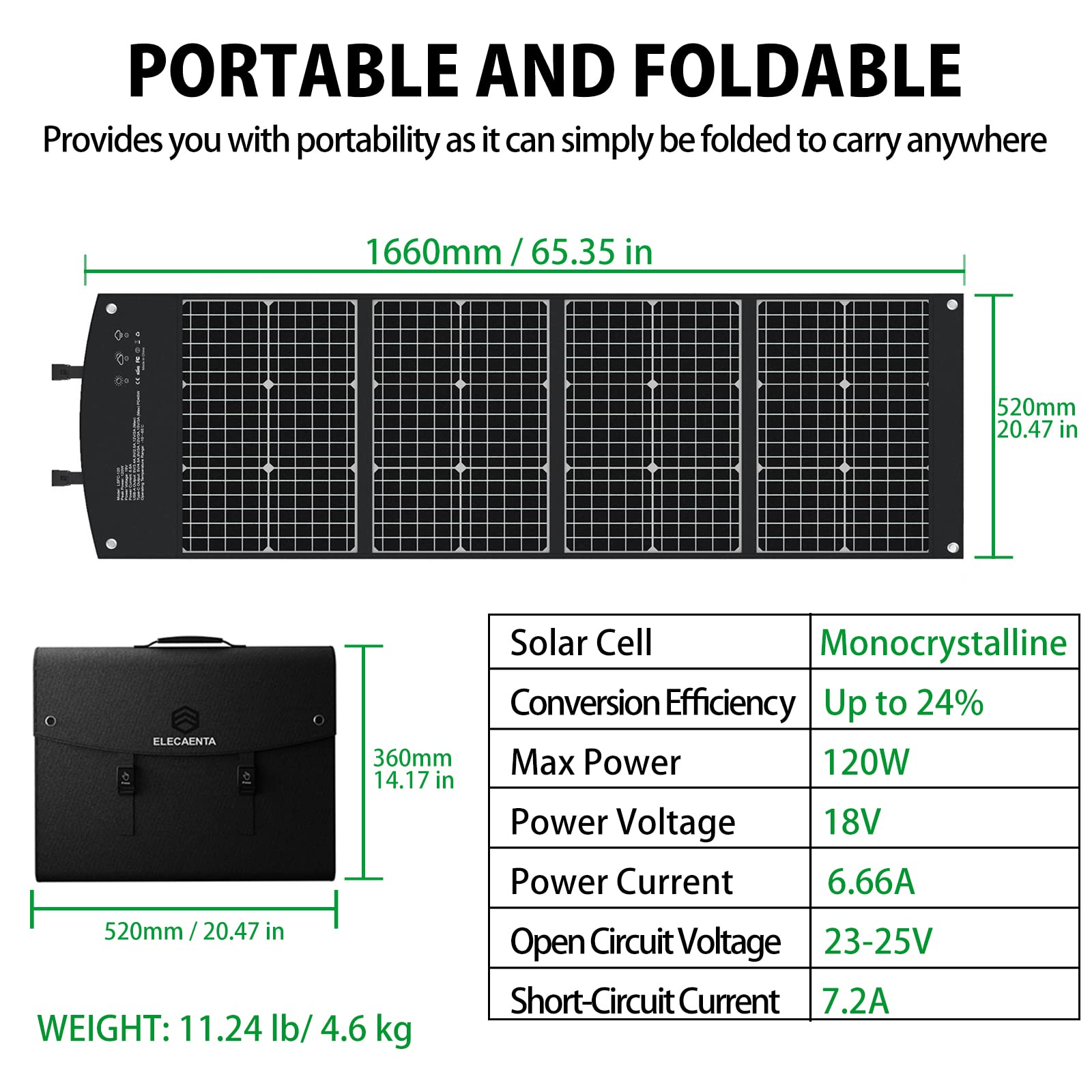 ELECAENTA Solar Generator, 200Wh LiFePO4 Portable Power Station, 2 AC Pure Sine Wave Outlets, and 120W Solar Panel for Outdoors Camping Travel Hunting Emergency
