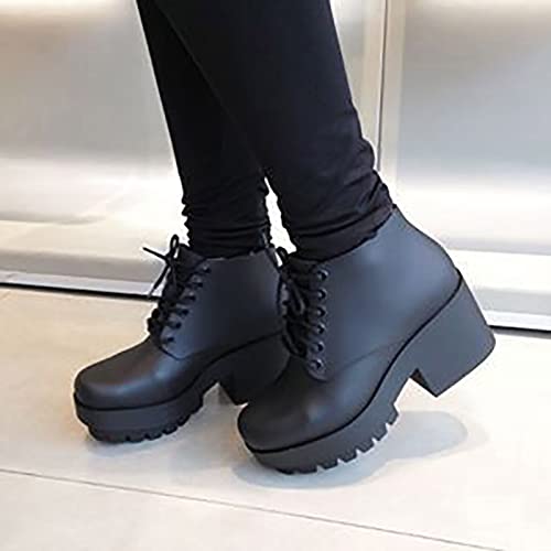 FASDNENDYS Boots for Women Ankle Booties Chunky Boots Shoes Heels Pointed Ankle High Boots Womens Heeled Boots Size 11 Black