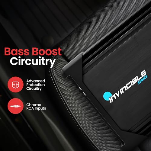 Pyle 9β Class AB Mosfet Amplifier - Invincible Series Monoblock Amp, 1 Channel 2000 Watts Max, Mosfet PWM Power Supply, High-Current Dual Discrete Drive Stages, Advanced Protection Circuitry