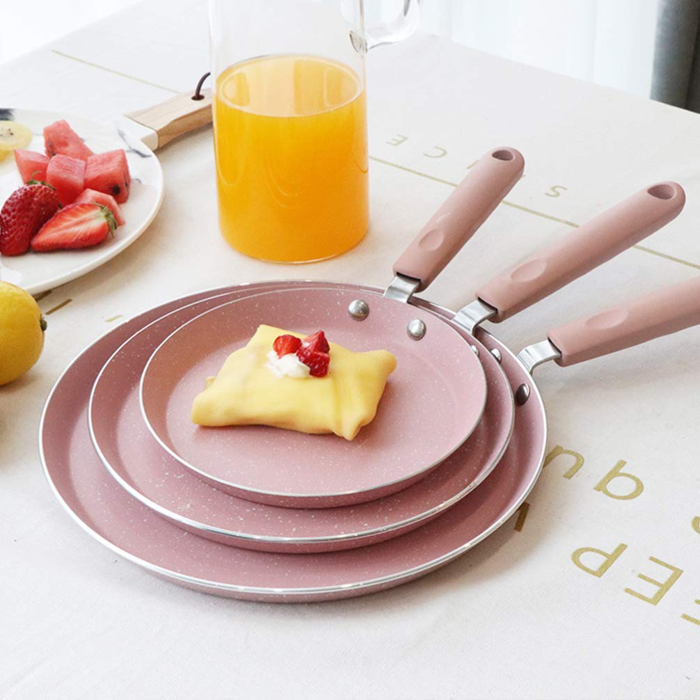 Hemoton Frying Pan Aluminum Non-Stick Pan No Stick Pan Crepe Pan Tortillas Pan Metal Pans Mini Nonstick Pan Nonstick Skillet Non Stick Pan Kitchen Gadget Pancake Skillet Pizza Plate Egg