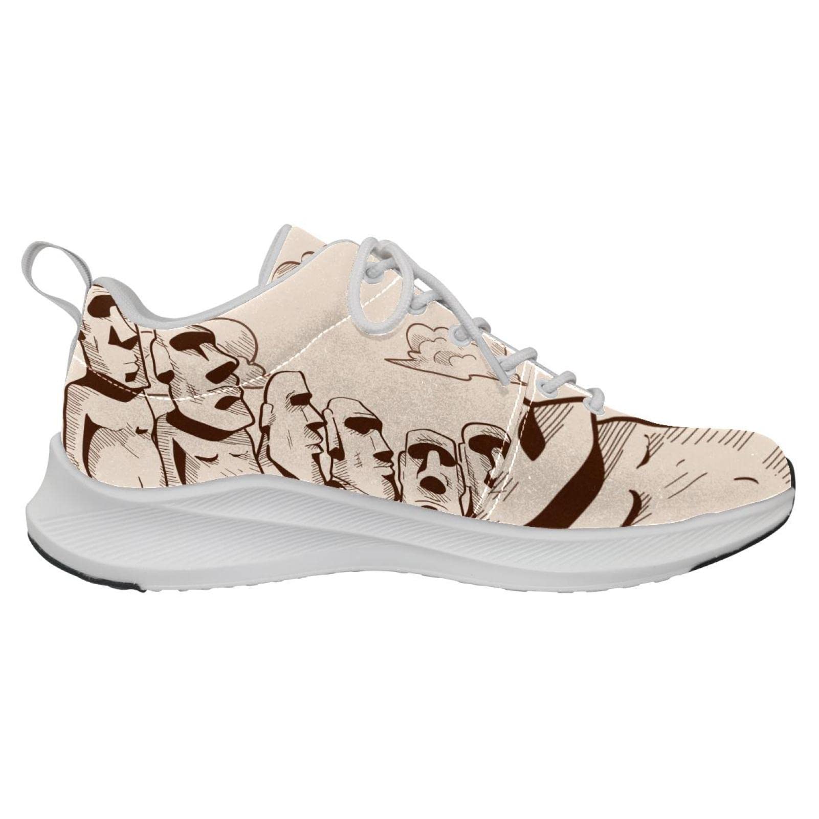 Easter Island Moai Statue Personalized Sneakers Lightweight Walking Shoes Running Athletic Casual Sneakers Multicoloured