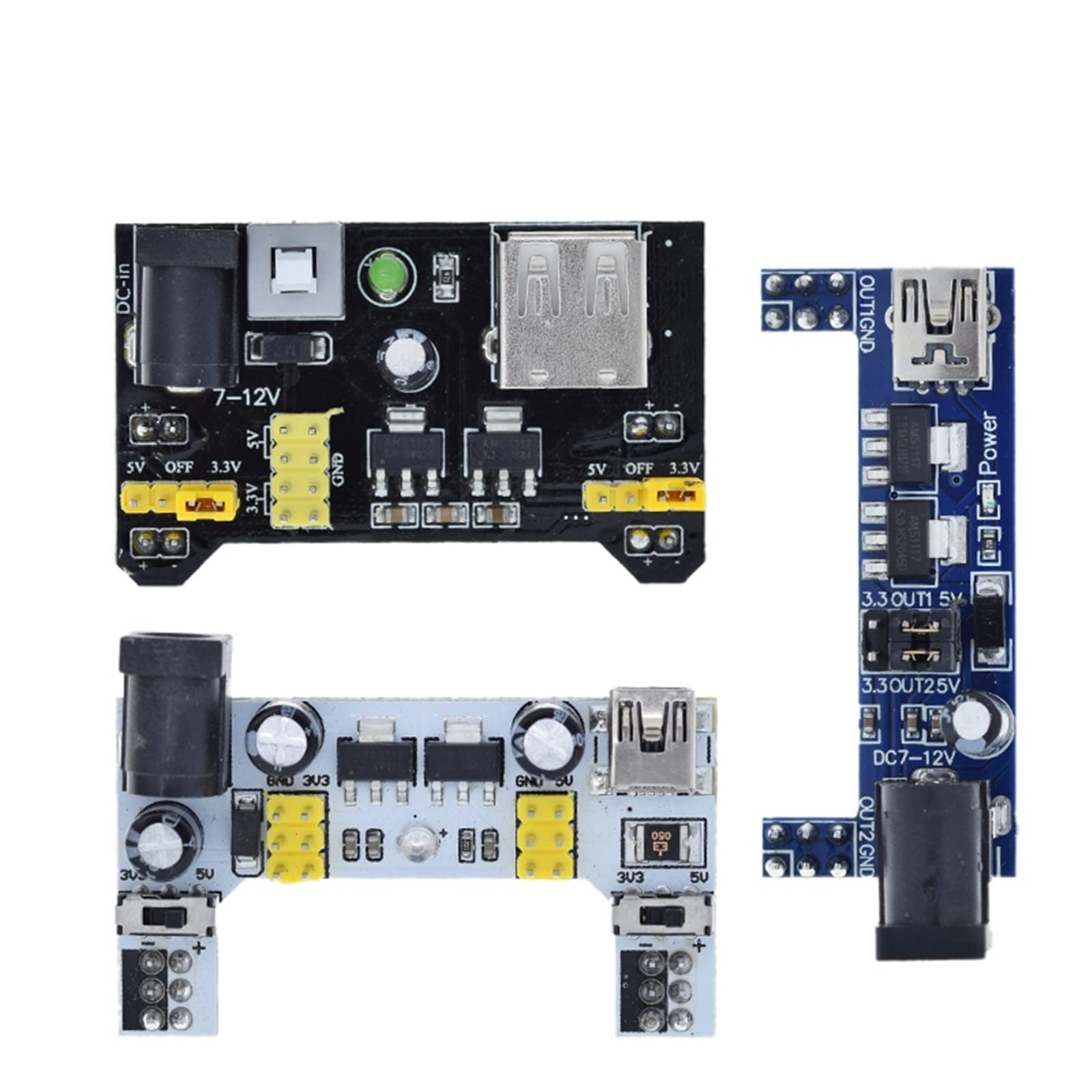 HIFASI Mb-102 Breadboard Power Supply Module /mb102 White Breadboard Dedicated Power Module 2-Way 3.3V 5V MB-102 Solderless Bread Board (Color : MB102 White)
