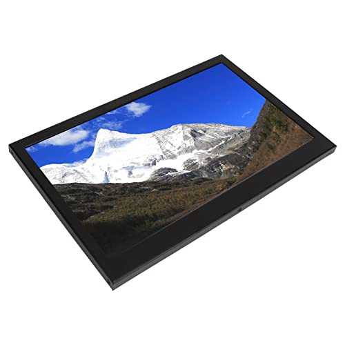 HD Multimedia VGA Input Monitor, 13.3in 100‑240V Metal Capacitive Touch Monitor High Resolution for Games (US Plug)