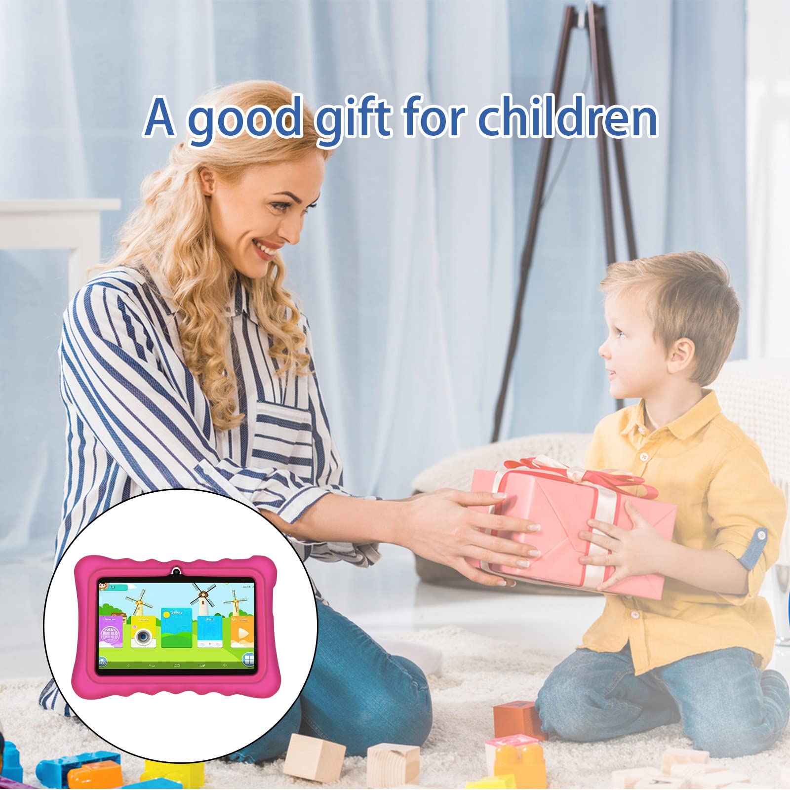 HD Tablet WiFi Bluetooth Android Game Tablet,7Inch IPS Display Screen,WiFi,2GB RAM+16GB ROM,3000mAh,Android 11 System