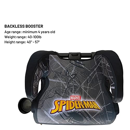 KidsEmbrace Marvel Spider-Man High Back Booster Car Seat, Spider-Man Grey Web