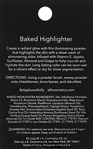 e.l.f. Baked Highlighter, Sheer Shimmering Color, Moonlight Pearls, 0.16 Ounce