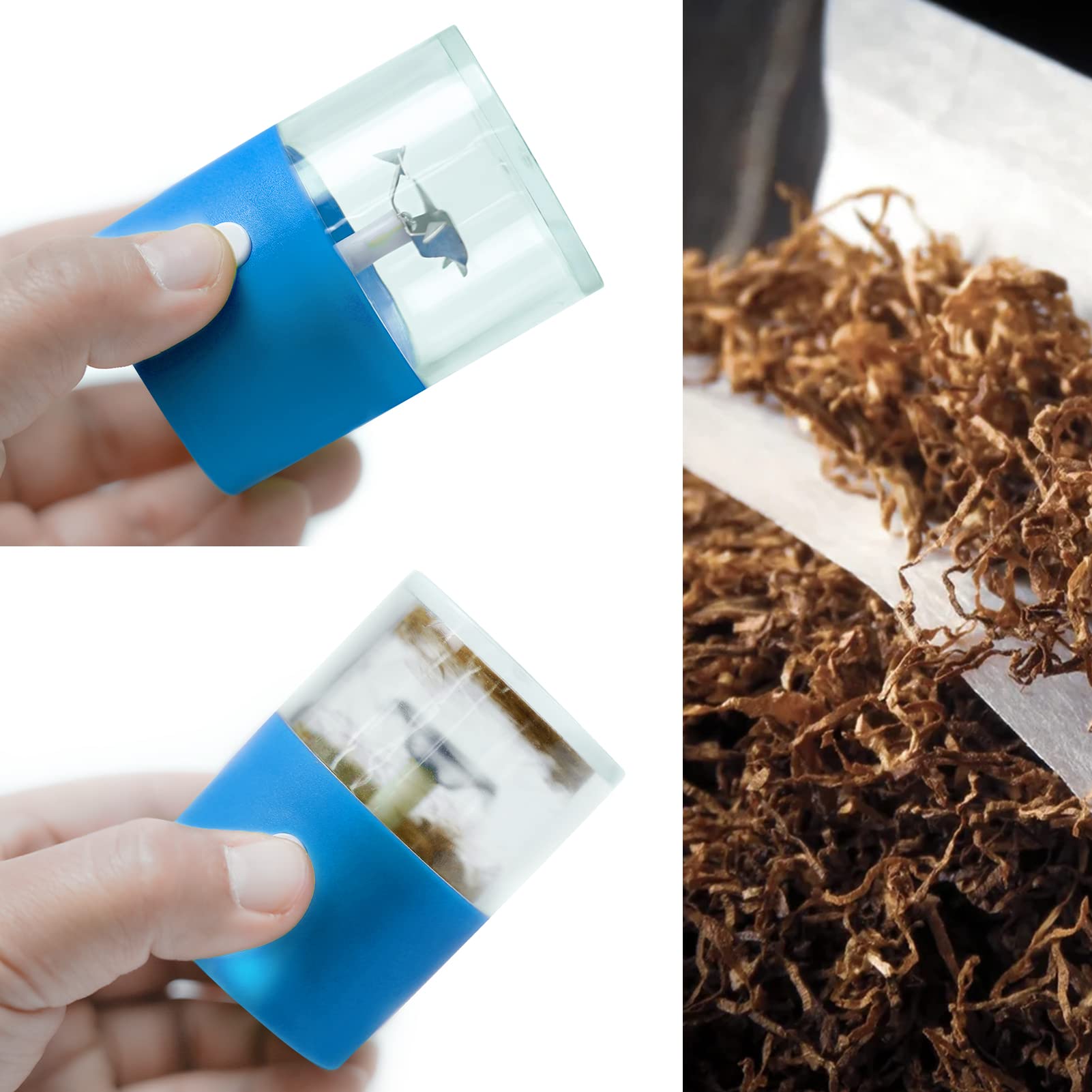 Electrical Metal Aluminum Herb Tobacco Grinder Cracker Crusher Spice Smoke Grinders 1 PC (Blue)