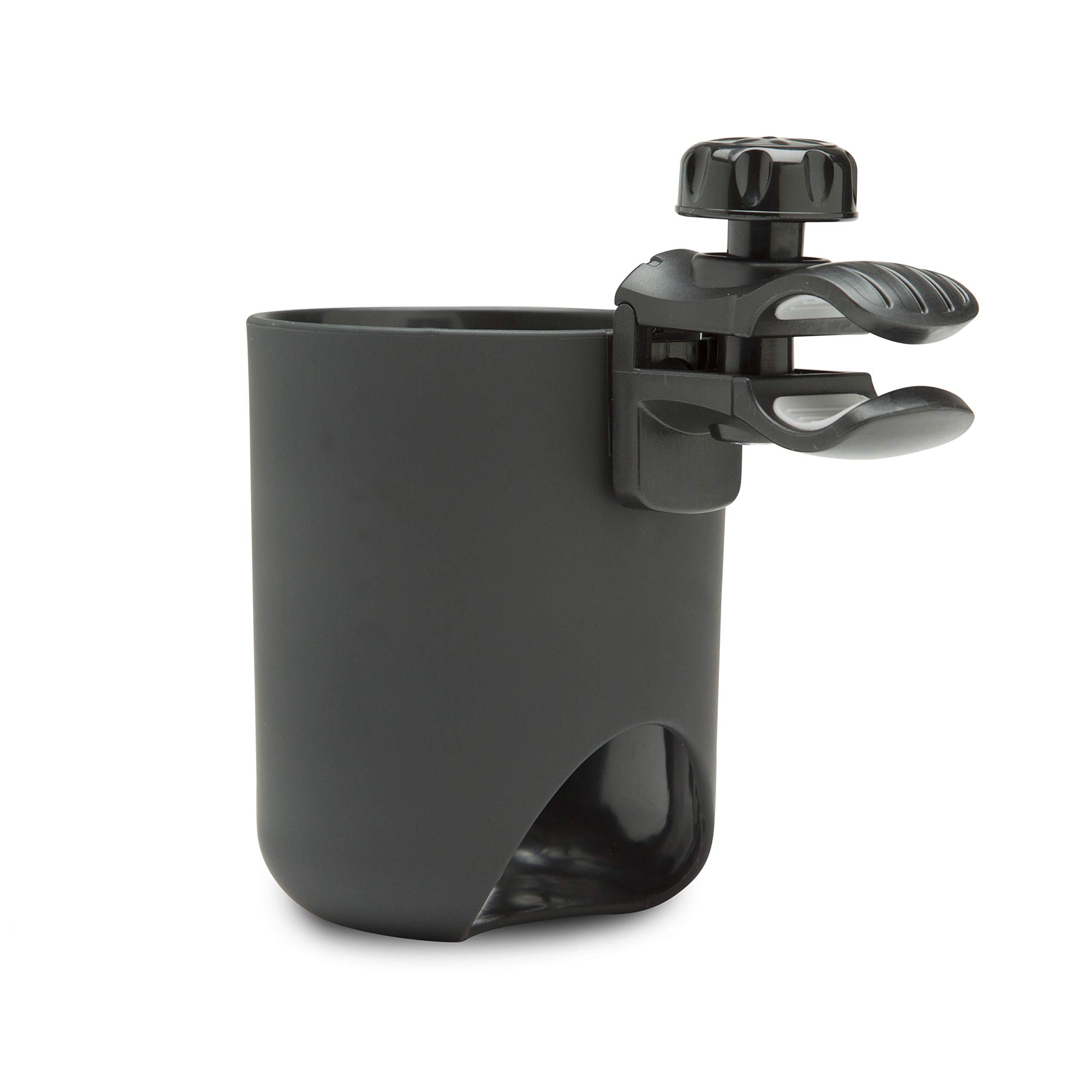 Delta Children Easy Mount Universal Stroller Cup Holder/Bike Cup Holder – 2 Pack | Fits Water Bottles, Travel Coffee Mugs, Kids Sippy Cups, Black