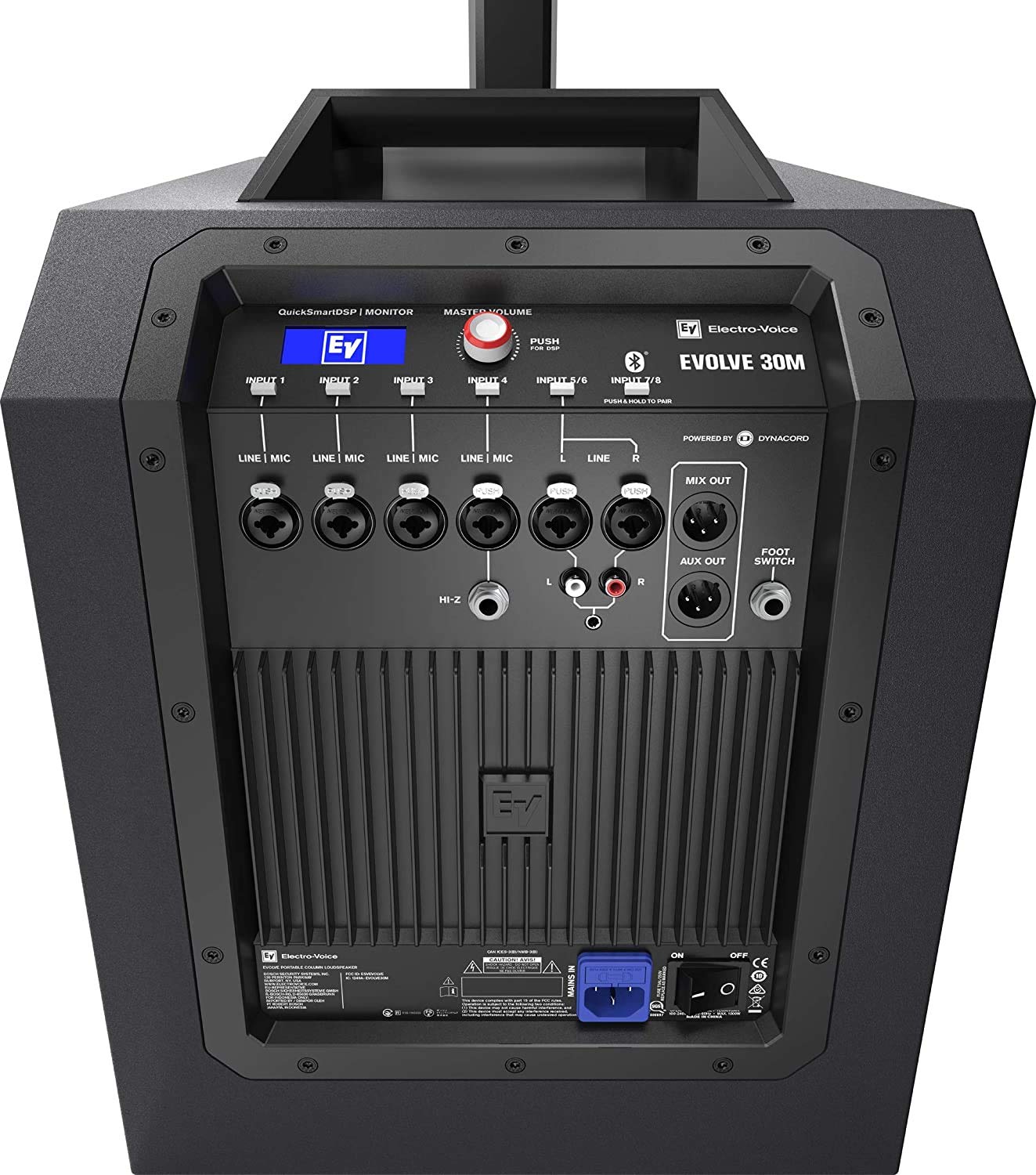 Electro-Voice Evolve 30M Portable Powered Column Loudspeaker System, Black, (F.01U.366.319)