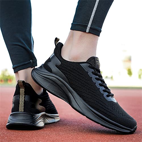 FASDNENDYS Fashion Summer Men Mesh Breathable Comfort Flat Lace Casual Work Shoes Men Sneaker Black