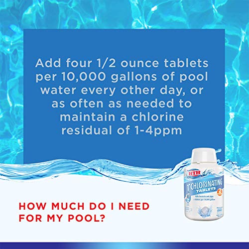 HTH 42031 1" Chlorinating Tablets Swimming Pool Chlorine, 5 lbs