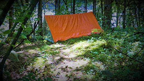 EMERGENCY SURVIVAL KIT: 2 Pack Emergency Sleeping Bag & Tent, Lightweight Survival Thermal Bivy, Survival Gear for Camping, Hiking, Outdoor, Activities - 3-in-1 FIRESTARTER, COMPASS & WHISTLE