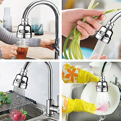 Degree Swivel Kitchen Sink Faucet Aerator Water Saving Tap Aerator Faucet Nozzle for Kitchen, 360° Bathroom Faucet (Shorter Style 1PC)