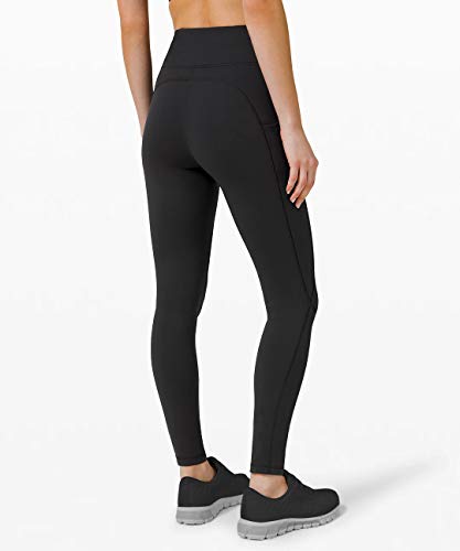 PHISOCKAT High Waist Yoga Pants with Pockets, Tummy Control 4 Way Stretch Women Yoga Leggings with 3 Pockets Black, Medium
