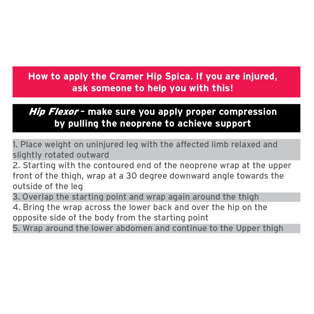 Cramer Groin Hip Spica Support For Groin Strain, Groin Sprain, Hip Replacement, Sporting & Hip Flexor Injuries, Sciatica Nerve Pain Relief, Adjustable Neoprene Compression Wrap, Injury Recovery, Black