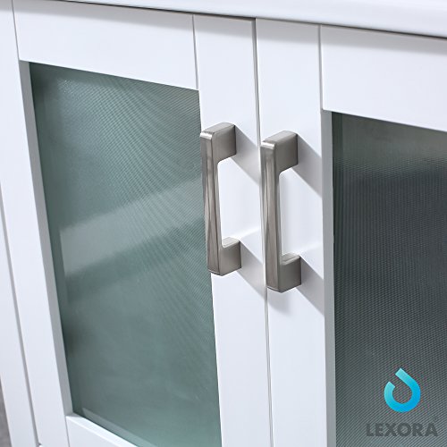 Lexora Volez 30 in W x 18.25 in D White Bath Vanity, White Ceramic Top and 28 in Mirror