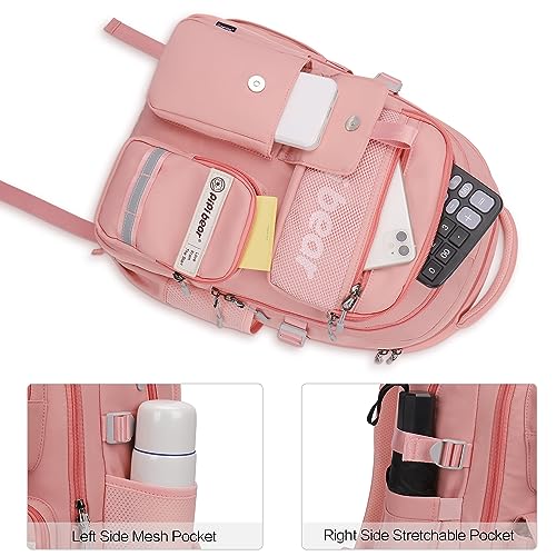pipi bear Girls Backpack for School 15.6 inch Laptop Backpack Teen Girl College Middle High Elementary School Kids Backpacks Bookbag