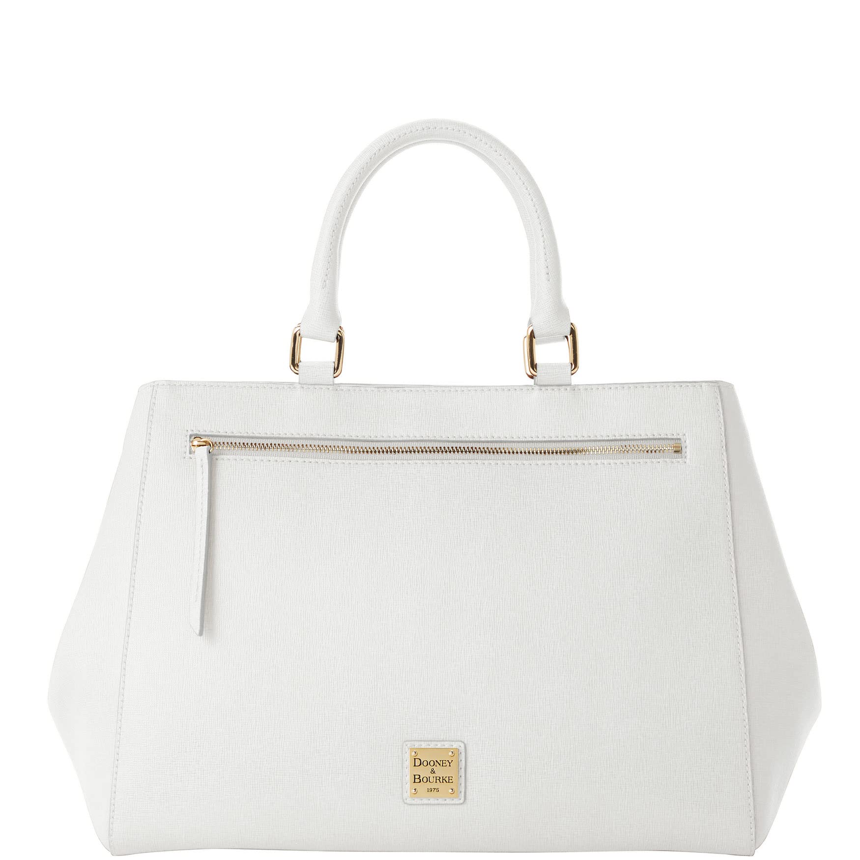 Dooney & Bourke Handbag, Saffiano Zip Satchel - Off White