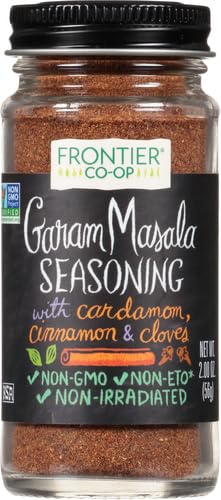 Frontier Co-op Garam Masala, 2-Ounce Jar, With Cardamom, Cinnamon & Cloves, Kosher, Non GMO, Non ETO