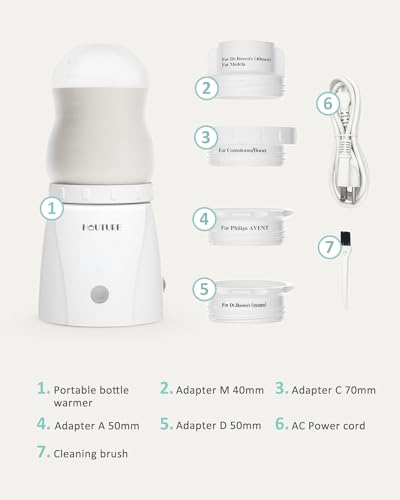 HAUTURE Instant Water Warmer β Replaces Traditional Baby Bottle Warmers Accurate Temperature Control, Night Light, Portable Size Bottle Warmer for Breastmilk& Formula