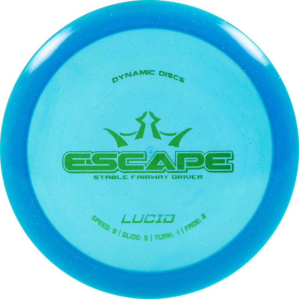 Dynamic Discs Lucid Escape Disc Golf Driver | Stable Fairway Frisbee Golf Disc | 170g Plus | Stamp Color Will Vary (White)