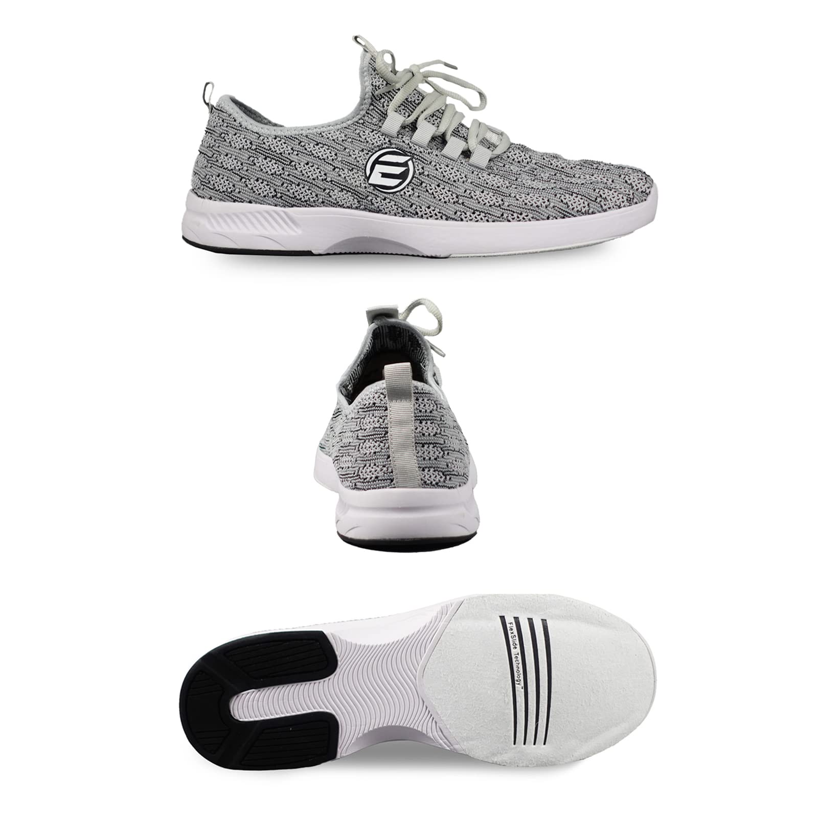 ELITE Women's Kona Bowling Shoes - Athletic Mesh Lightweight Lace Up Style with Universal Slide Soles (Charcoal, us_Footwear_Size_System, Adult, Women, Numeric, Medium, Numeric_8_Point_5)