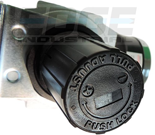 HEAVY DUTY IN-LINE COMPRESSED AIR PRESSURE REGULATOR FOR AIR COMPRESSOR, 7 TO 215 PSI ADJUSTABLE, HIGH FLOW RATE, WALL BRACKET AND GAUGE INCLUDED (3/4" NPT, 140 CFM)