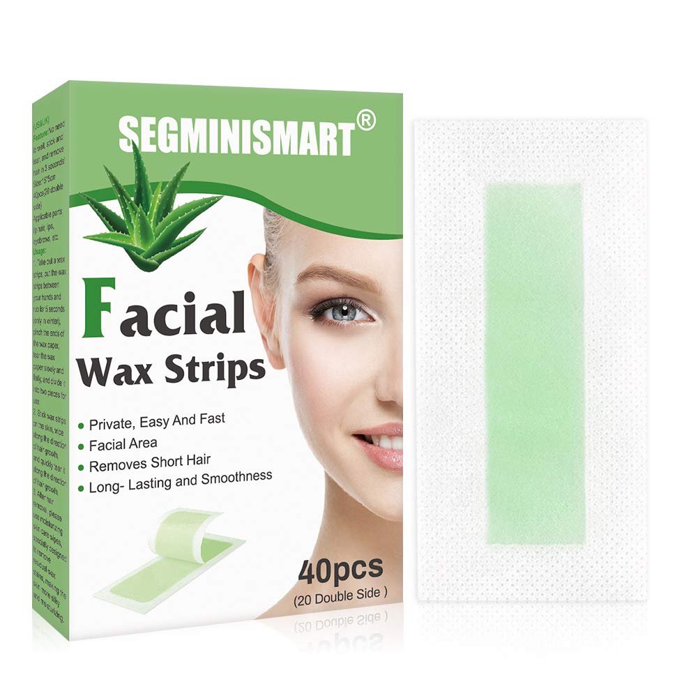 Facial Wax Strips,Hair Removal Wax Strip,Mini Face Wax Strips,Hair Removal Waxing Strips for Eyebrows,Lips,Sensitive Face