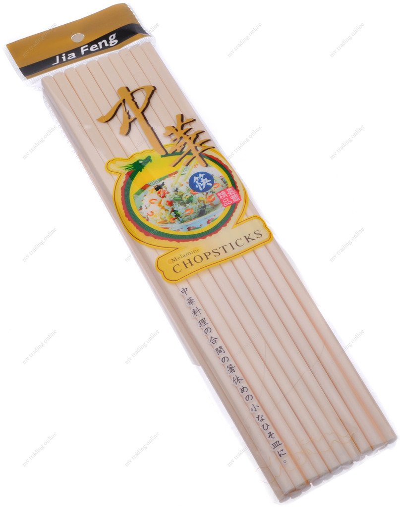 M.V. Trading IMCH11W 10 Pairs Melamine Chopsticks, Ivory