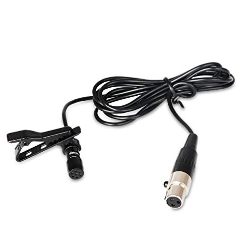 Depusheng Professional 3 Pin XLR TA3F Lavalier Lapel Tie Clip Cardioid Condenser Microphone for PC Wireless Bodypack Transmitter