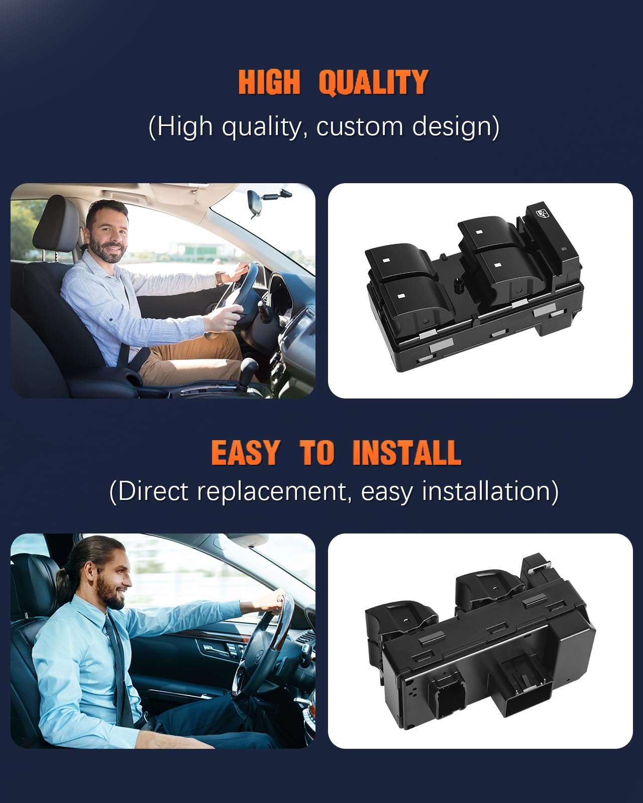 Driver Side Master Power Window Switch for Chevy Silverado GMC Sierra Traverse HHR Yukon Buick Replaces# 25789692 20945129 25951963