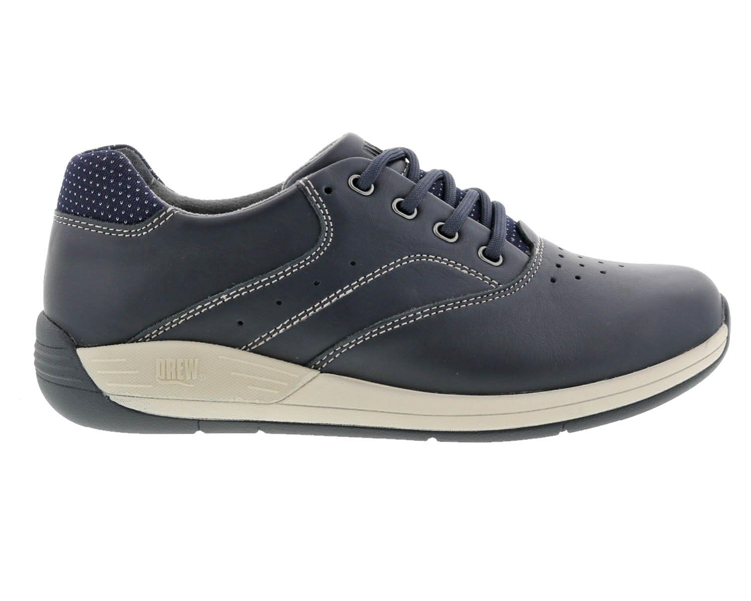 Drew Tour Womens Lace Up Comfort Shoe, Navy Leather,8 Wide (D)