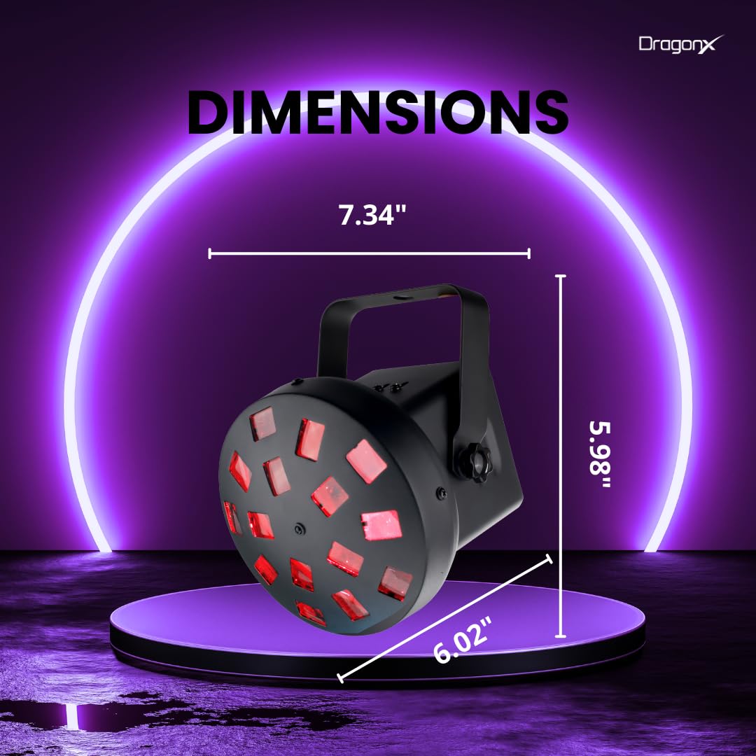 DragonX Mushroom RGB Party Light – Dynamic LED Disco Ball Light for Home and Party Ambience, DJ light and Club Lighting, Christmas Decoration