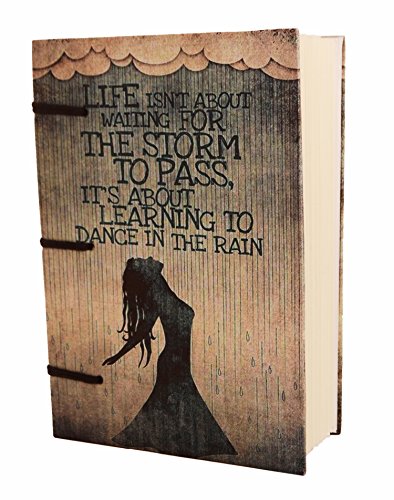 Purpledip Vintage Journal 'Dancing in The Rain': Handmade Paper Diary Notebook in Digital Print Hard Cover (11308)