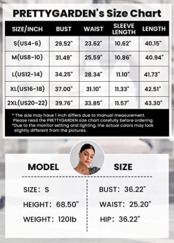 PRETTYGARDEN Women's Summer Floral Midi Bodycon Dresses Short Puff Sleeve Square Neck Ruffle Hem Mermaid Cocktail Dress (Red,Large)