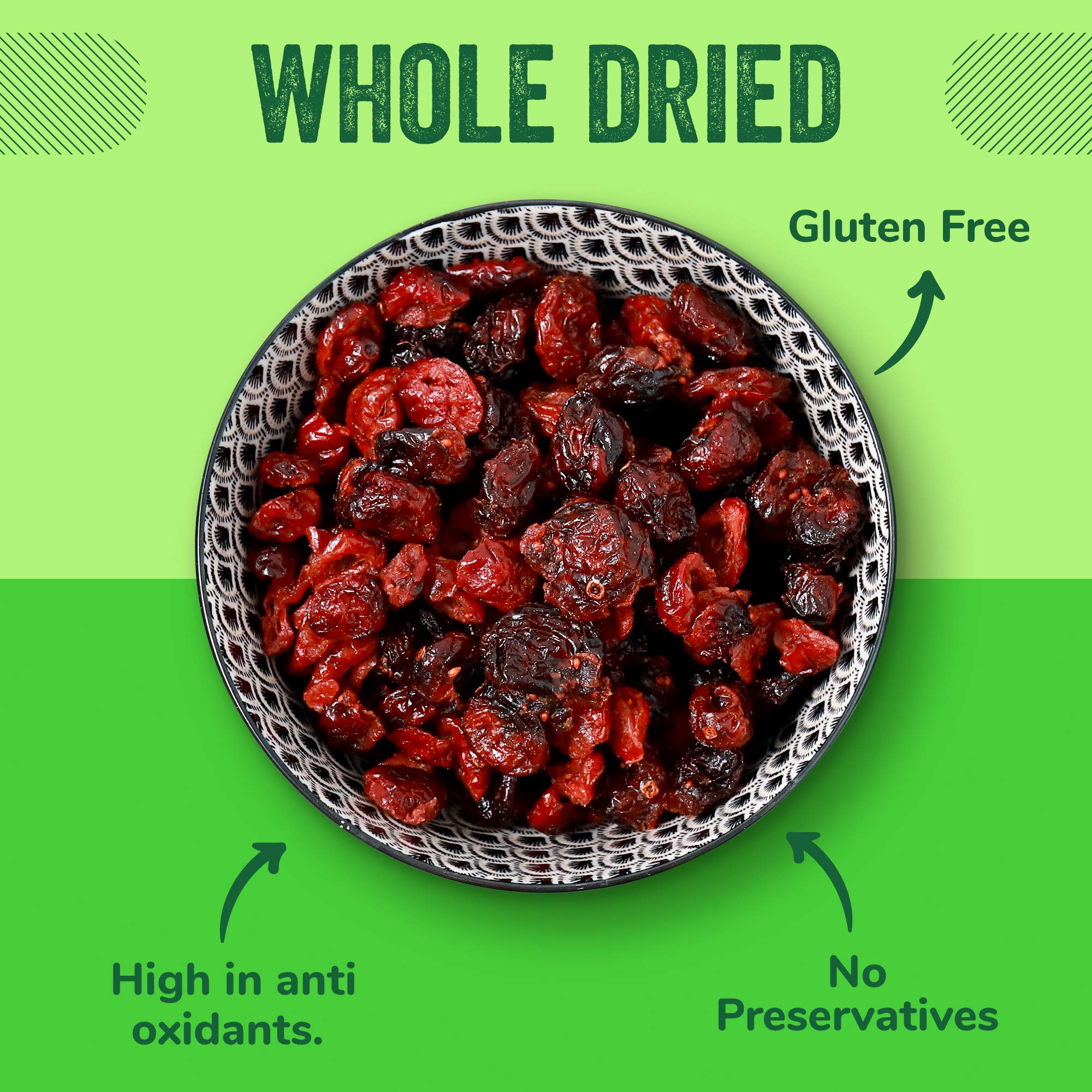 Dried Cranberries Original 4 lbs,(64oz) Batch Tested Gluten & Peanut Free | Resealable Bag | High in Antioxidant | Great for Salads Cooking, and Mixes/Sweetened