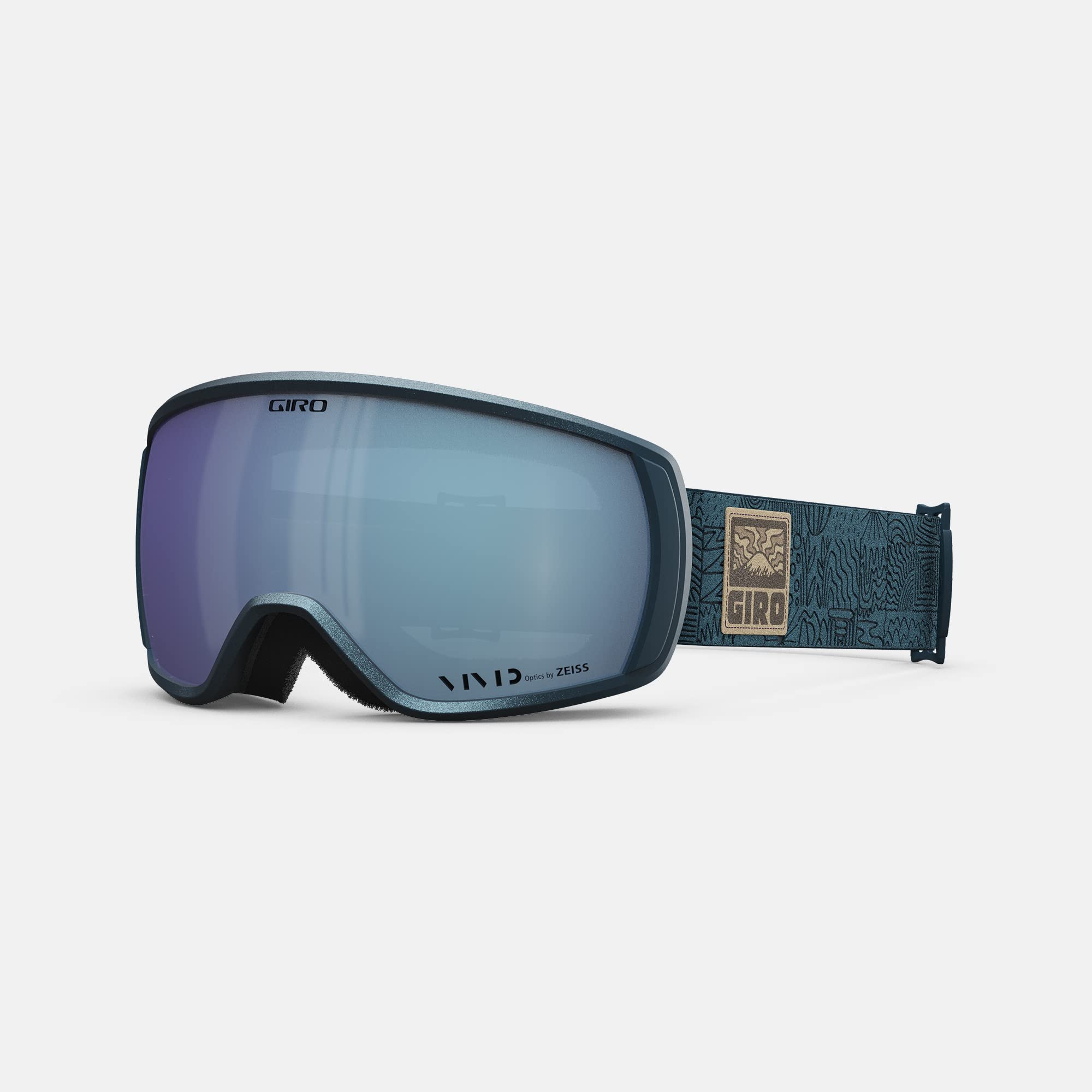 Giro Chico 2.0 Toddler Ski Goggles - Snowboard Goggles for Kids, Boys & Girls 2-4 - Screaming Teal Chroma Dot Strap with Amber Rose Lens